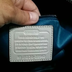 Coach | Bags | Coach Silver Gray Carie Python Leather Bag | Poshmark